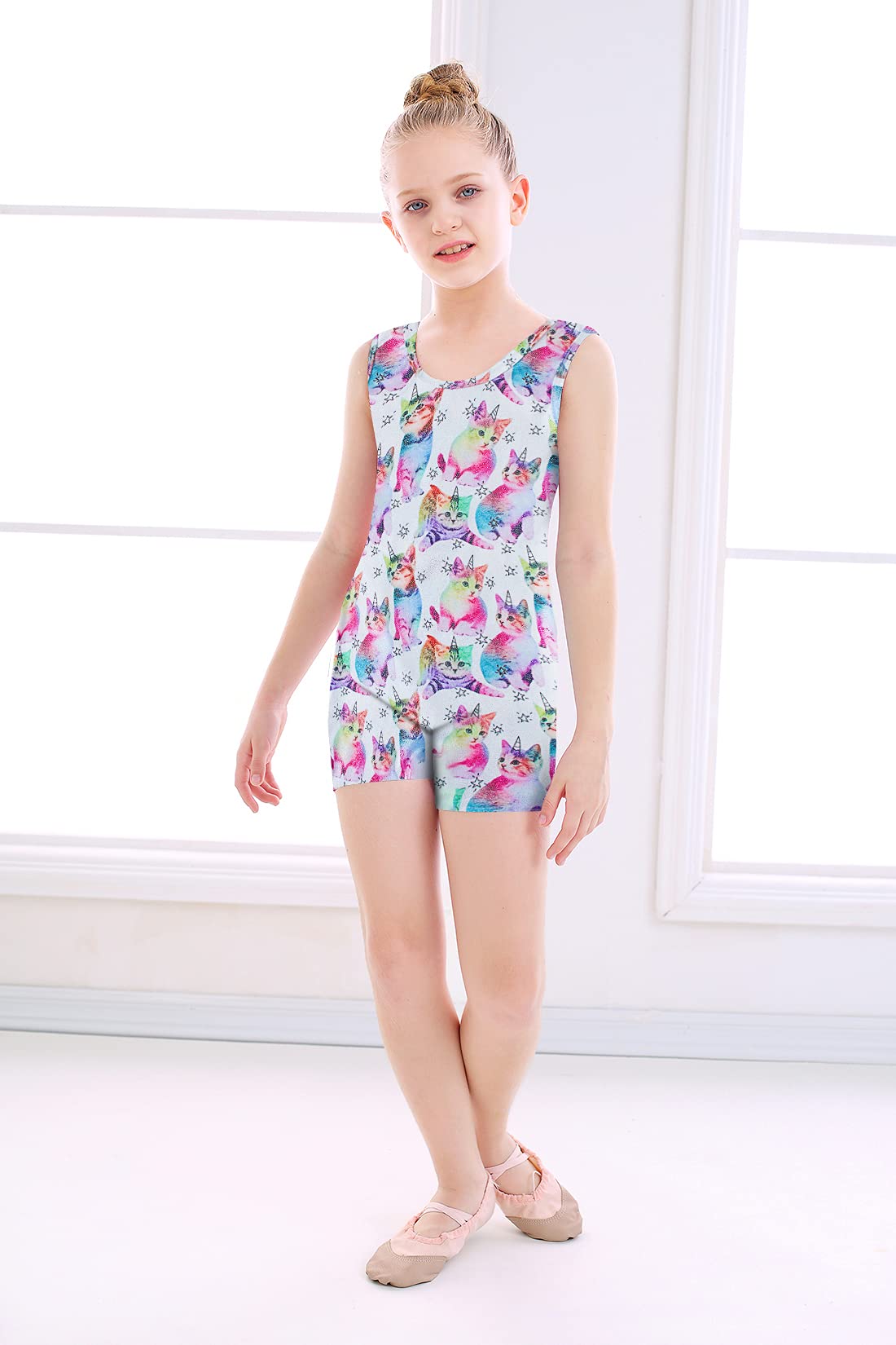Snapklik.com : Kid Gymnastics Leotard Toddler Unicorn Cat Unitard ...