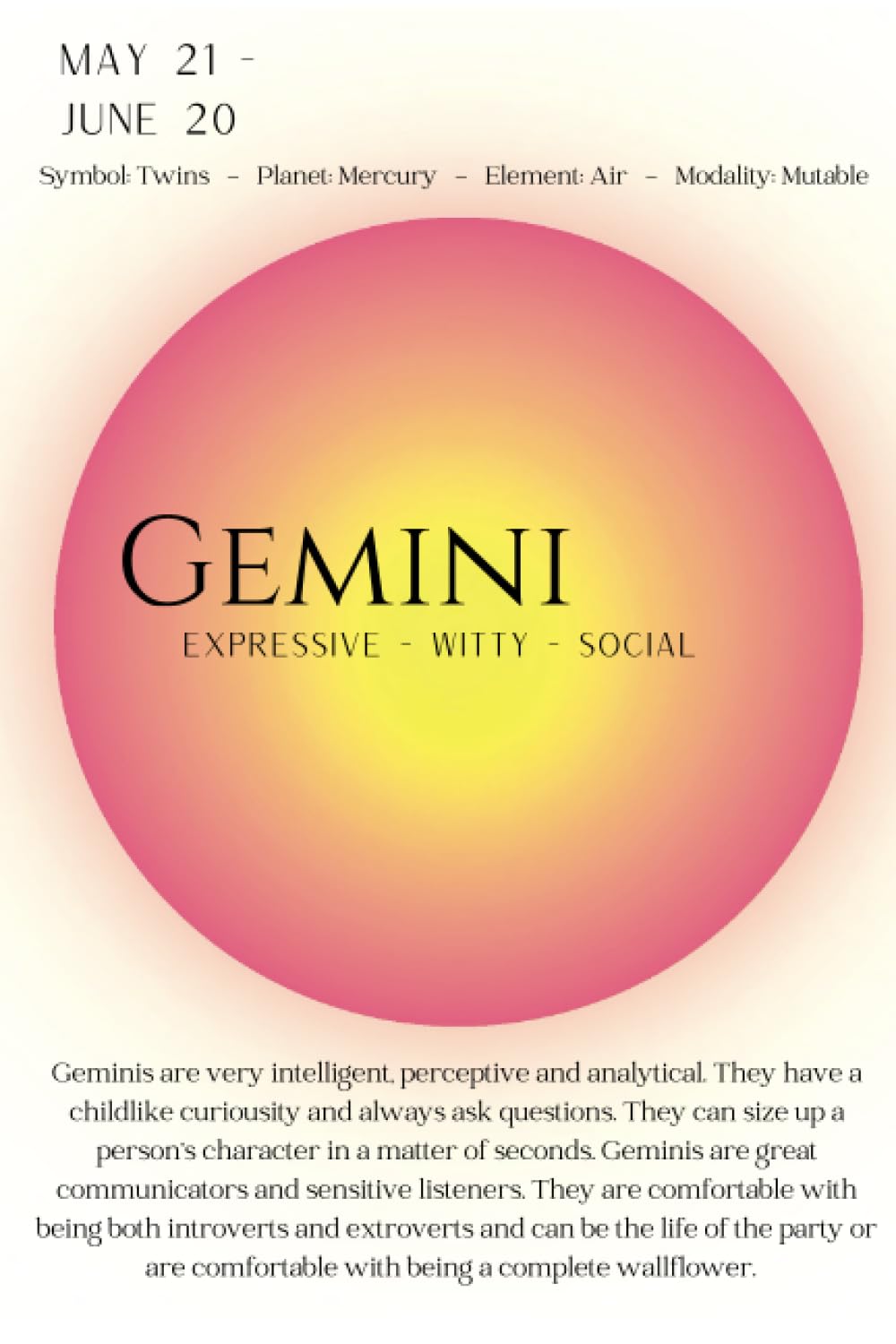 Gemini zodiac sign personality traits 60 photos - Astrologytoyou.com