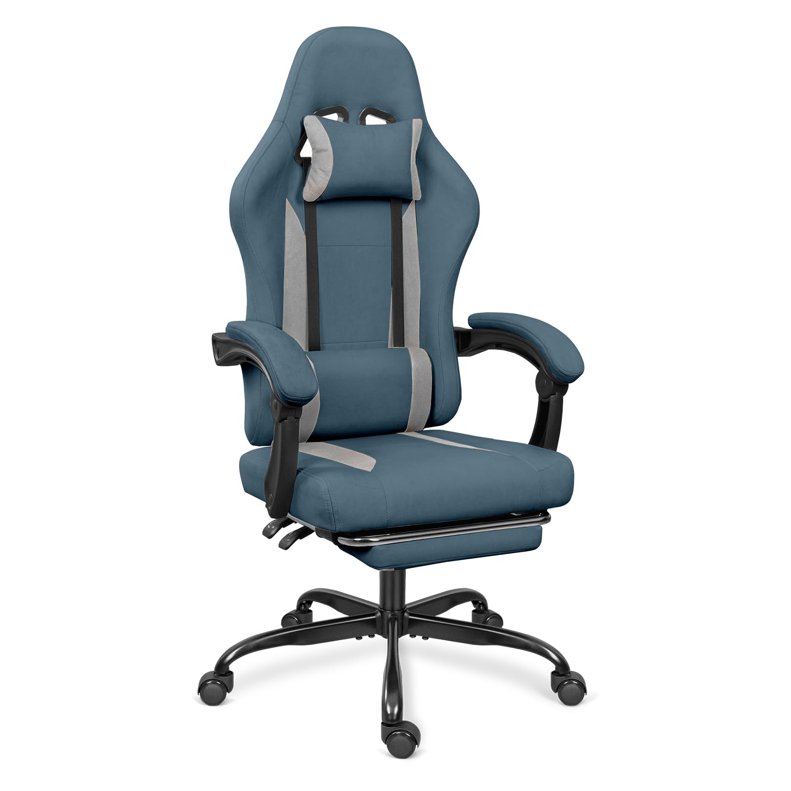 Amazon.com: ErgoDesign Breathable Fabric Gaming Chair with Footrest ...