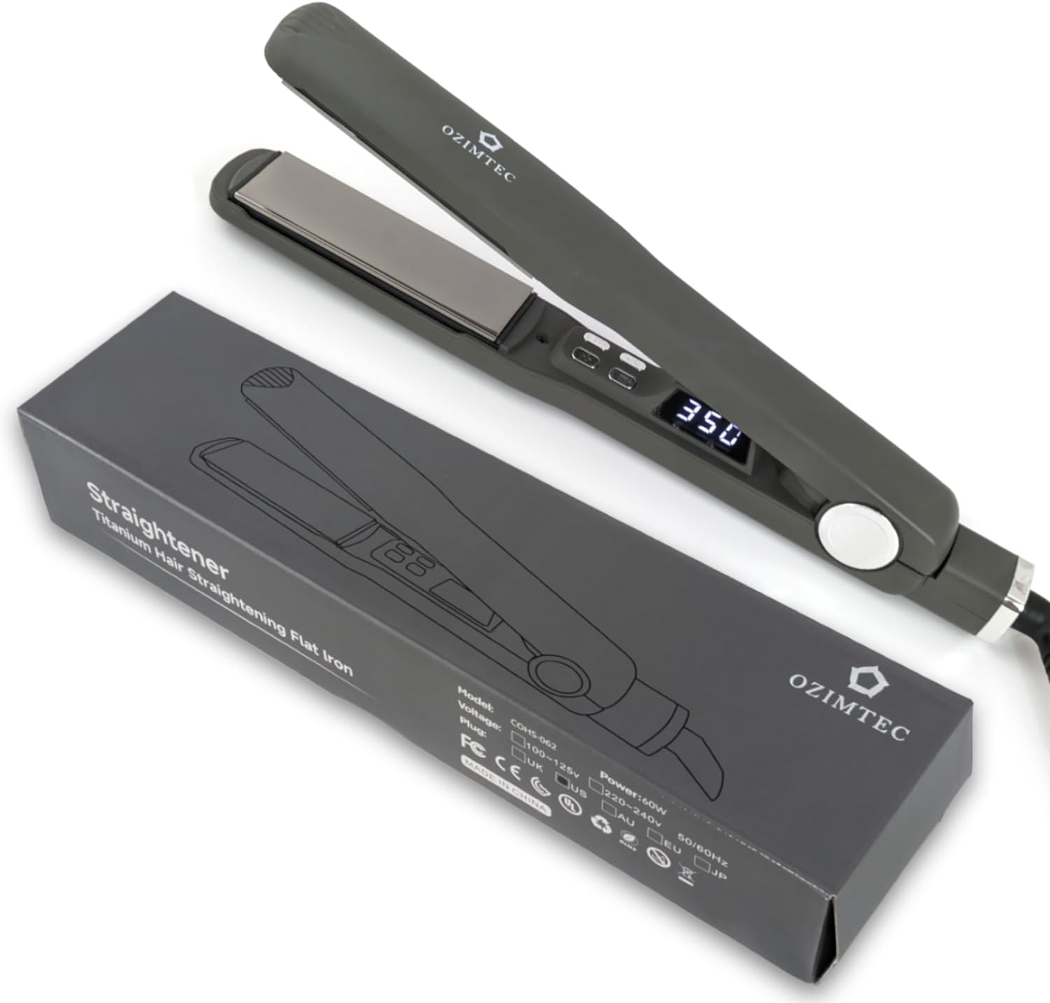 Amazon.com : OZIMTEC Professional Titanium Hair Straightner Flat Iron ...