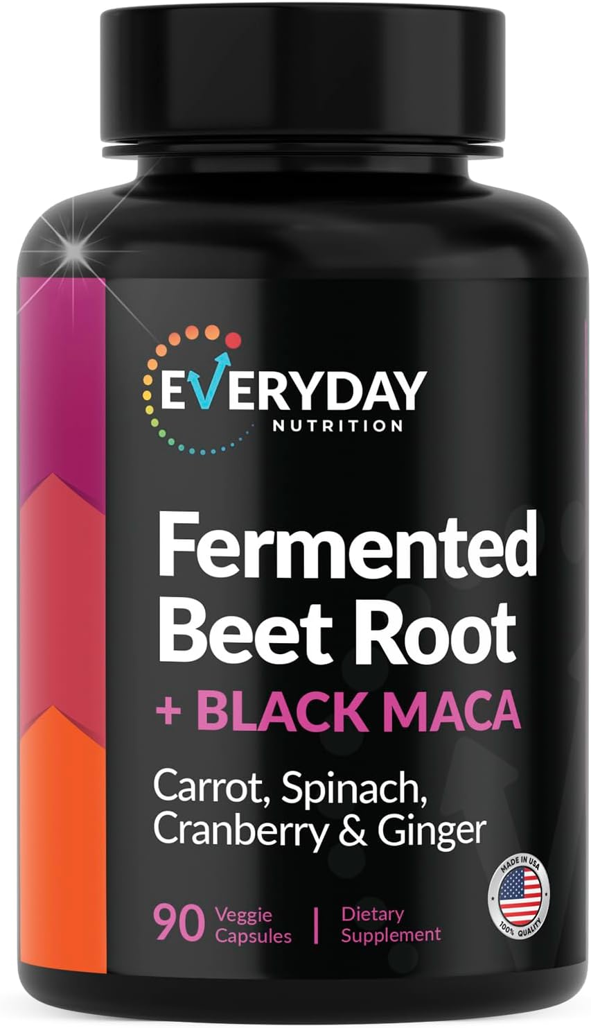 Amazon.com: EVERYDAY NUTRITION Organic Fermented Beet Root, Black Maca ...