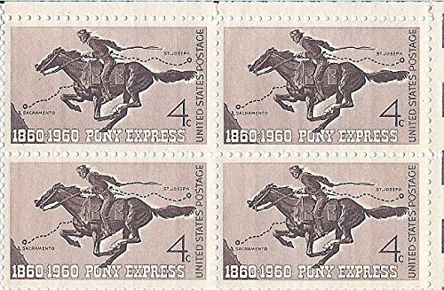 Amazon.com: Pony Express Set of 4 x 4 Cent US Postage Stamps NEW Scot ...