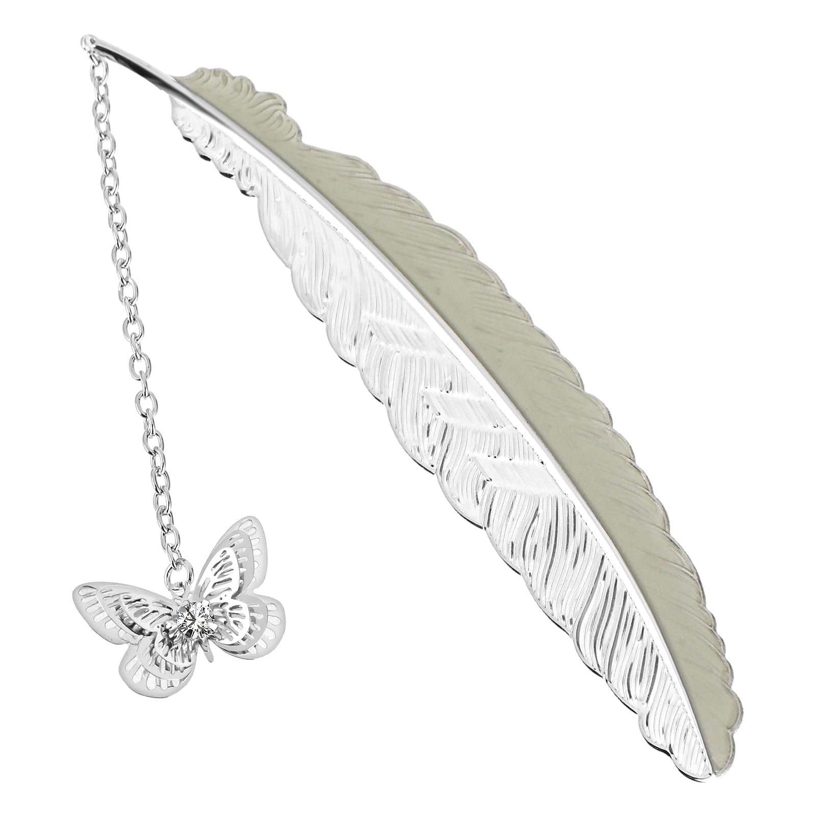 Snapklik.com : Jeffdad Feather Metal Bookmark