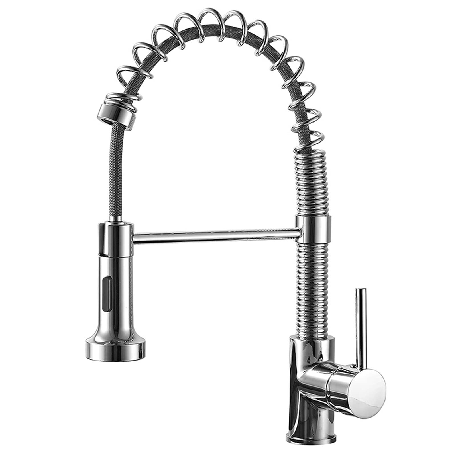 Pull Down Kitchen Faucet 360° Swivel Spring Kitchen Sink Faucet with ...