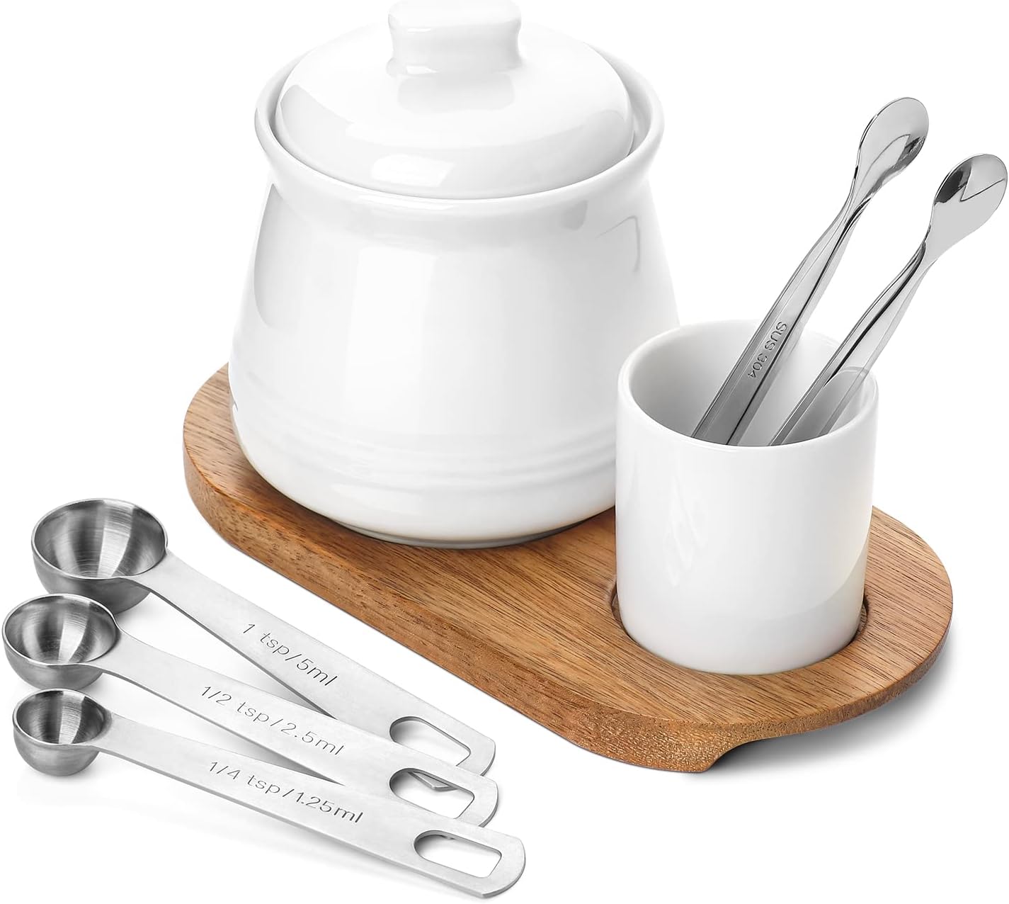 Amazon.com | Nucookery Porcelain Sugar Bowl – 14 Ounce Large Sugar Bowl ...