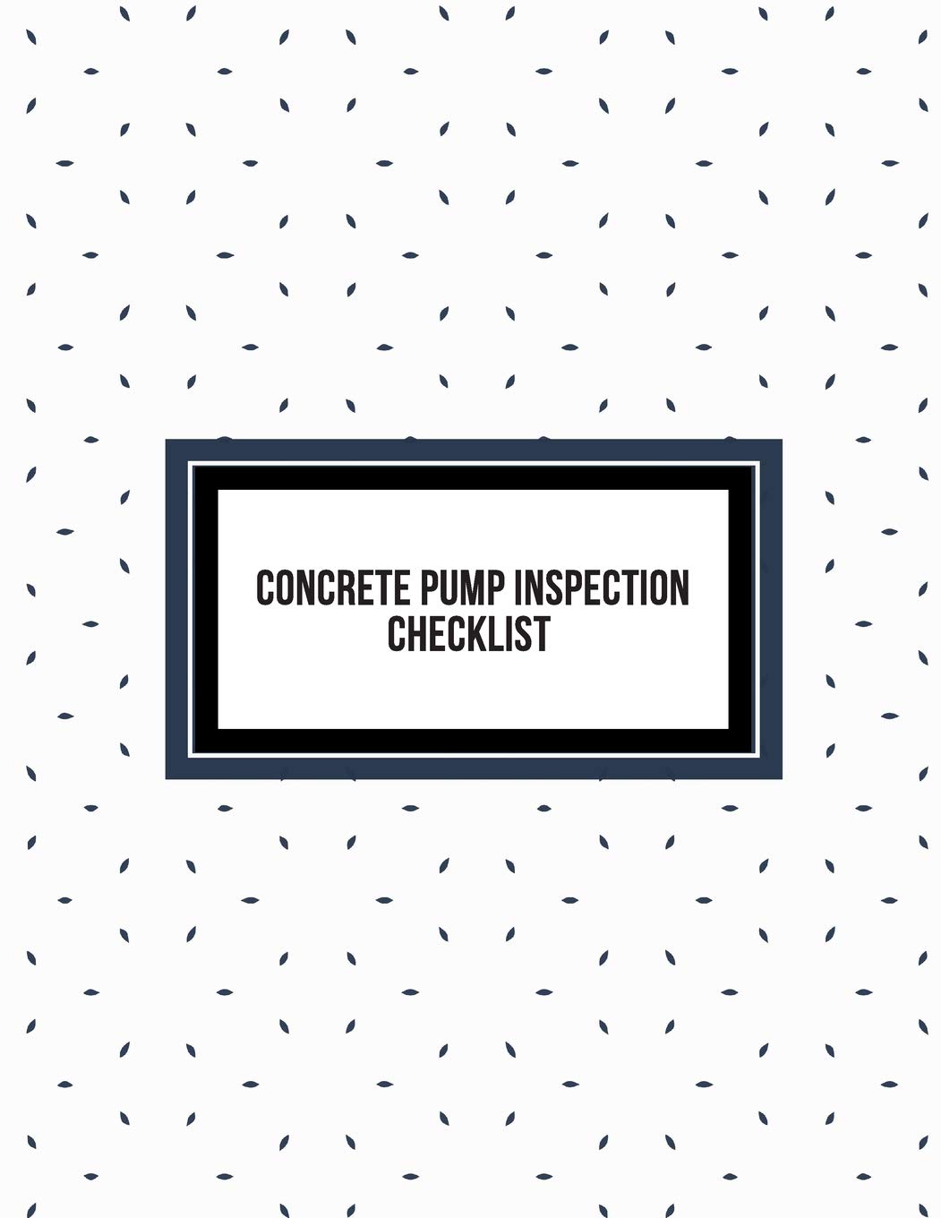 Concrete Pump Inspection Checklist: Concrete Pump Activity Log Journal ...