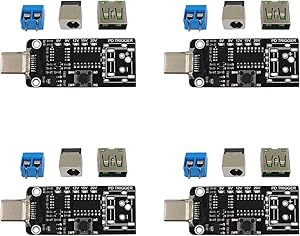 Amazon.com: 4PCS Type-C PD Trigger Board USB-C PD 5V 9V 12V 15V 20V 5A ...