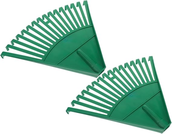 Toyvian 2pcs Plastic Garden Leaf Rake Head Replacement for Lawn ...