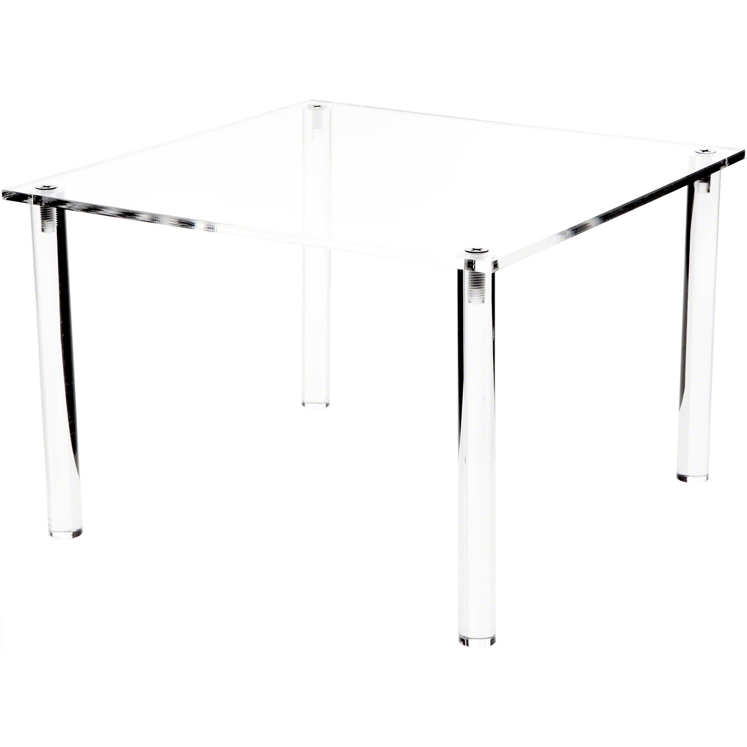Plymor Clear Acrylic Rectangular 4-Leg Display Riser, 8" H x 12" W x 12 ...
