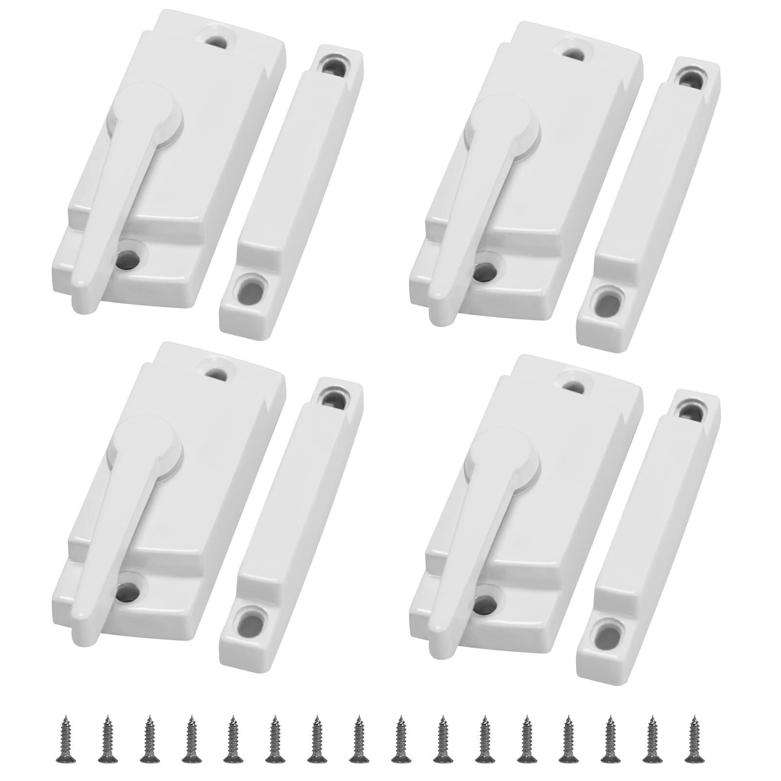 Buy 4 Pack Window Sash Locks with Keeper, SUKESIAI Secure Sliding Sash ...