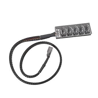 Amazon.com: PWM Fan Hub, 4-Pin PWM PC Fan Hub Power Supply Cable 1 to 5 ...