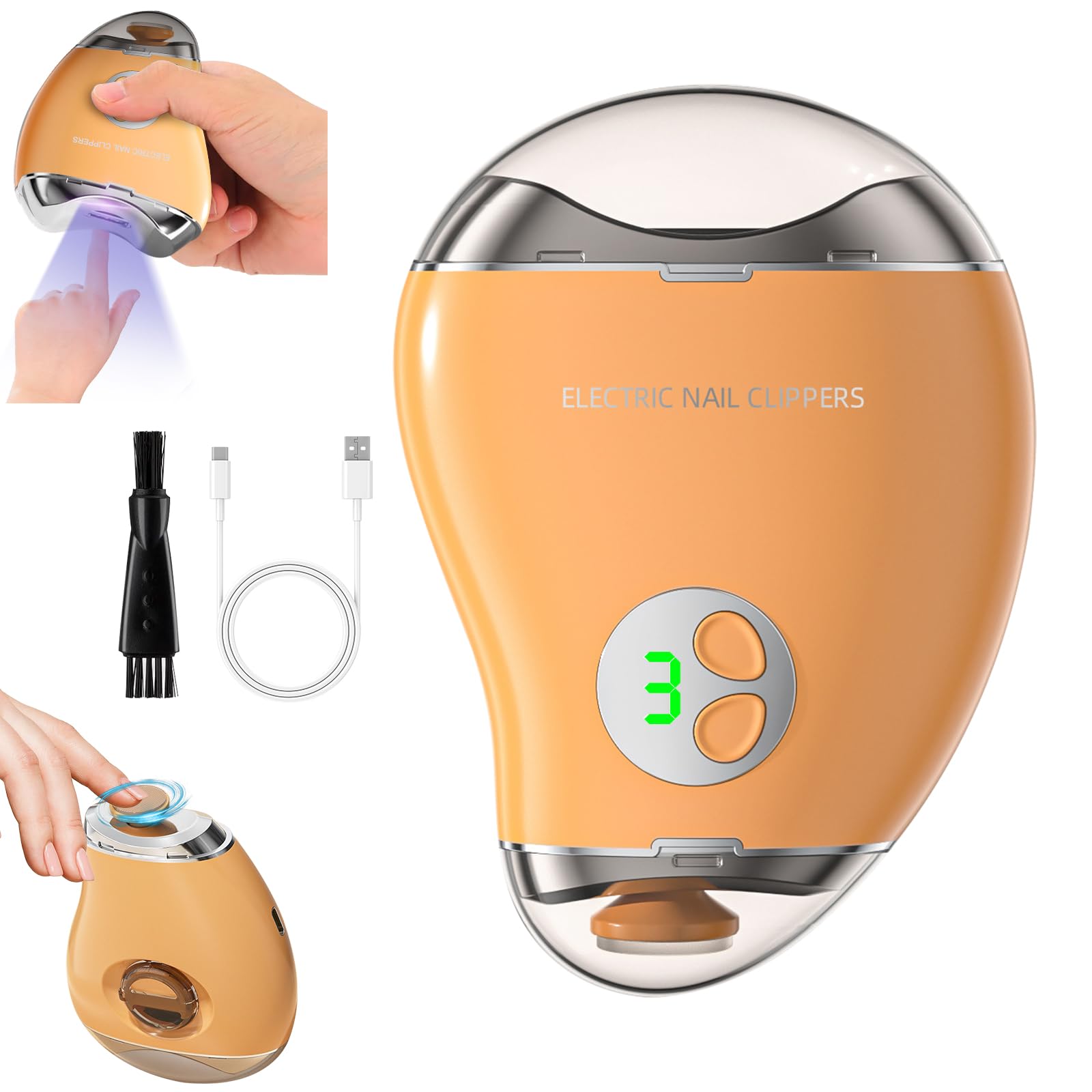 Amazon.com : 2 in 1 Electric Polishing Automatic Nail Clippers ...