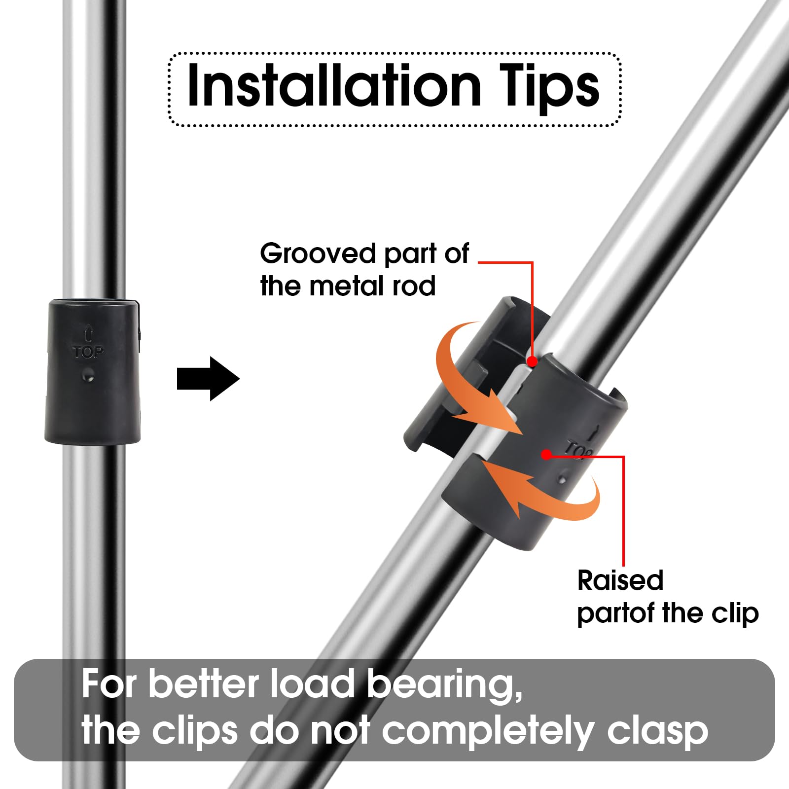 Snapklik.com : PULNCD 48 Pack Wire Shelving Shelf Lock Clips