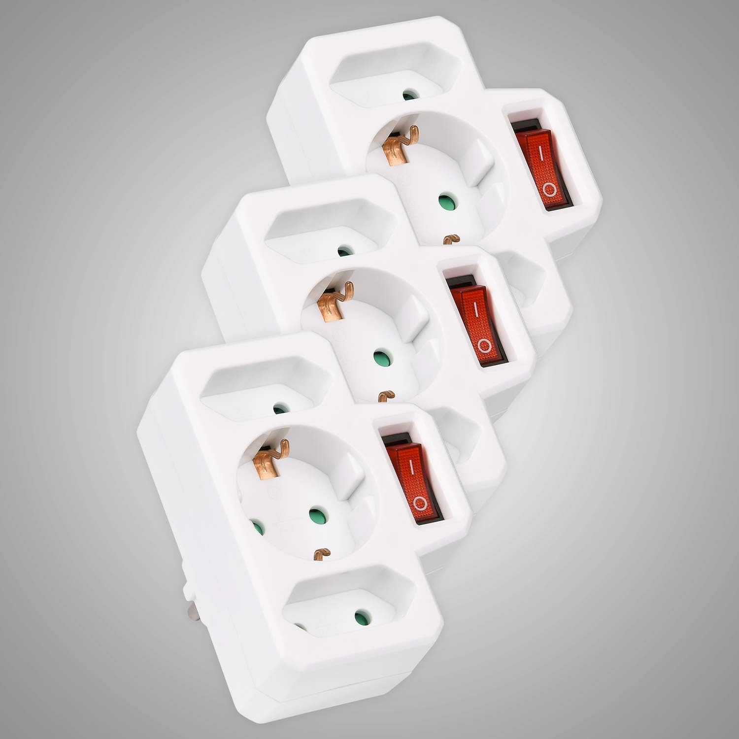 USB Steckdose,5-in-1 Steckdosenadapter JSVER Mehrfachstecker 3 Fach ...