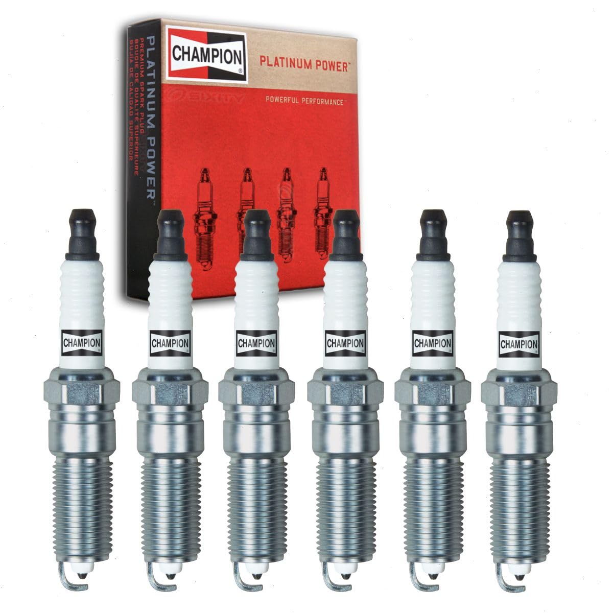 Amazon.com: 6 pc Champion Platinum Spark Plugs compatible with ...