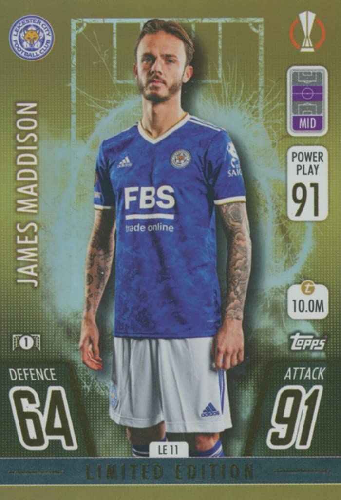 Topps Match Attax 2021 22 Gold Limited Edition James Maddison ...