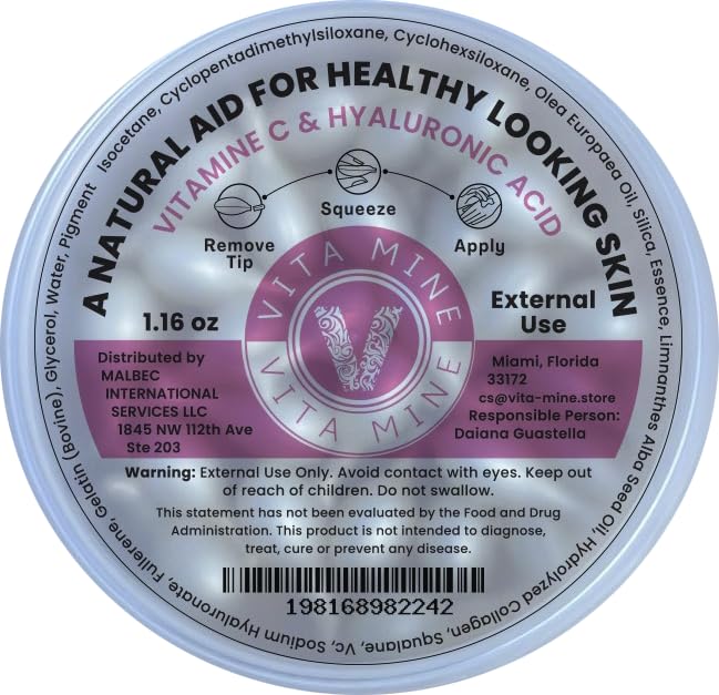 Amazon.com : VITA MINE Skin Care Cream C and Hyaluronic Acid Breakable ...