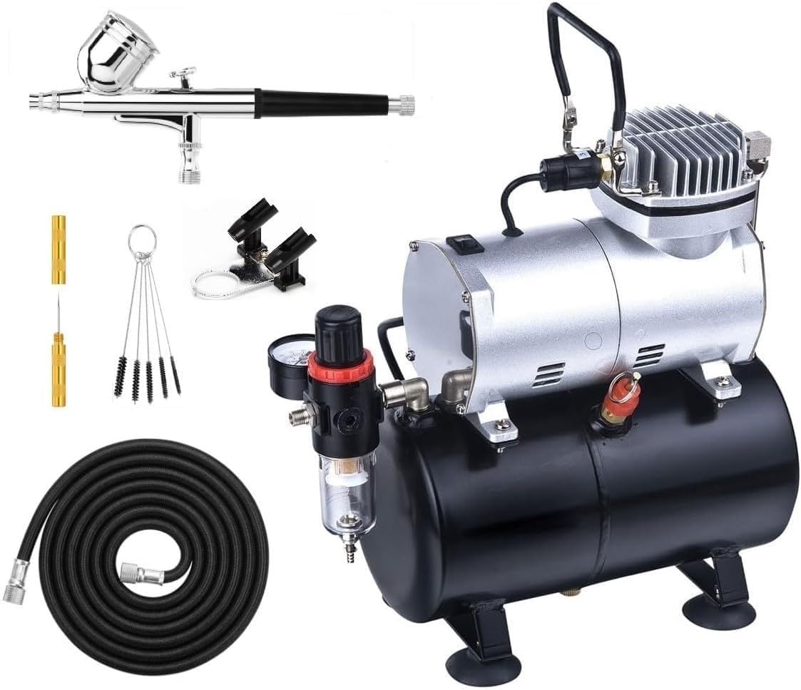 HUBEST Complete Professional Airbrush Compressor kit Multi-Purpose ...