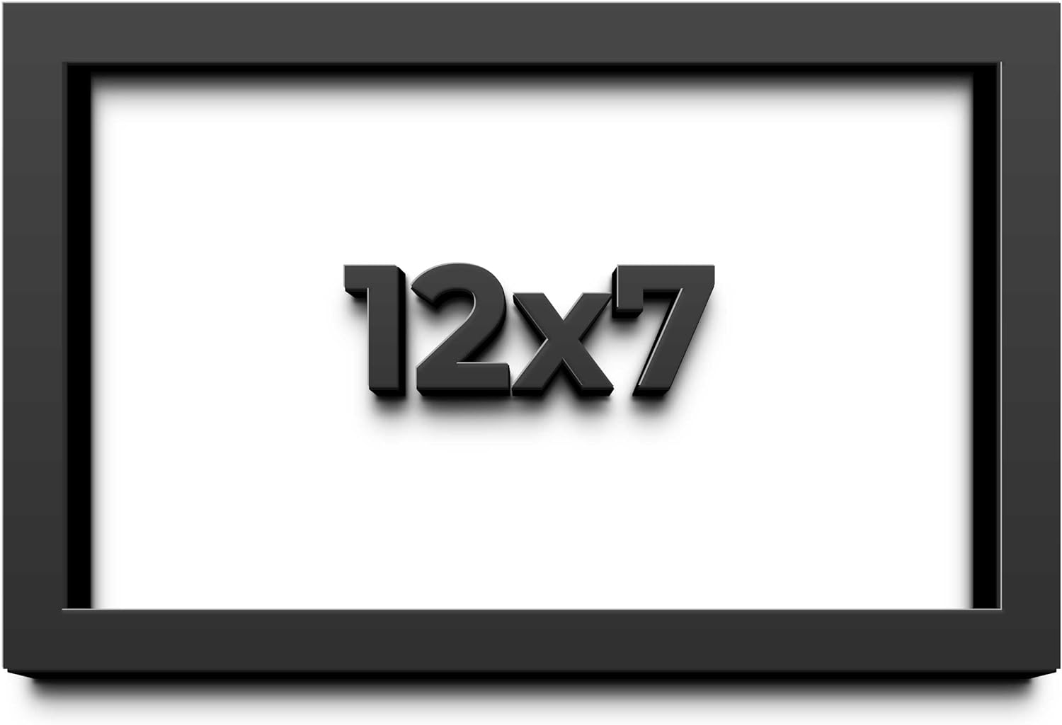 Amazon.com - 12x7 Shadow Box Frame Black | 1 Inch Deep Solid Wood ...
