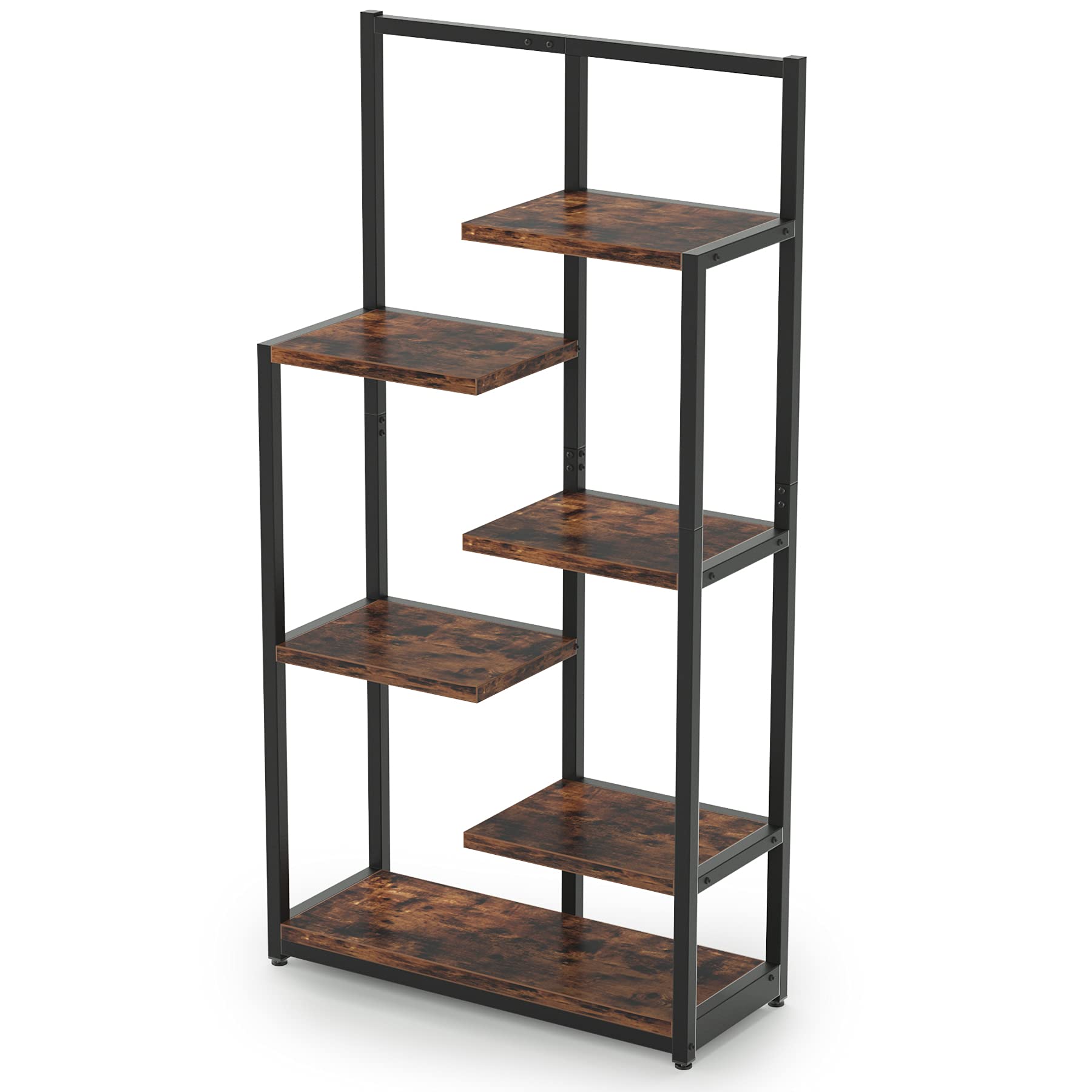 Buy Tribesigns 6 Tiers Bookshelf Industrial Ladder Shelves Racks Open buy-tribesigns-6-tiers-bookshelf-industrial-ladder-shelves-racks-open