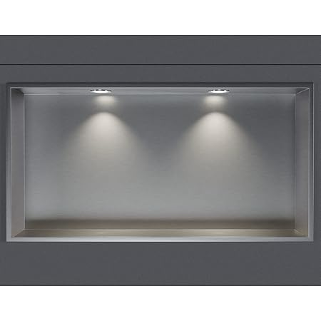 BERNSTEIN® Wandnische aus Edelstahl NT306010X mit LED-Beleuchtung– 30 x ...