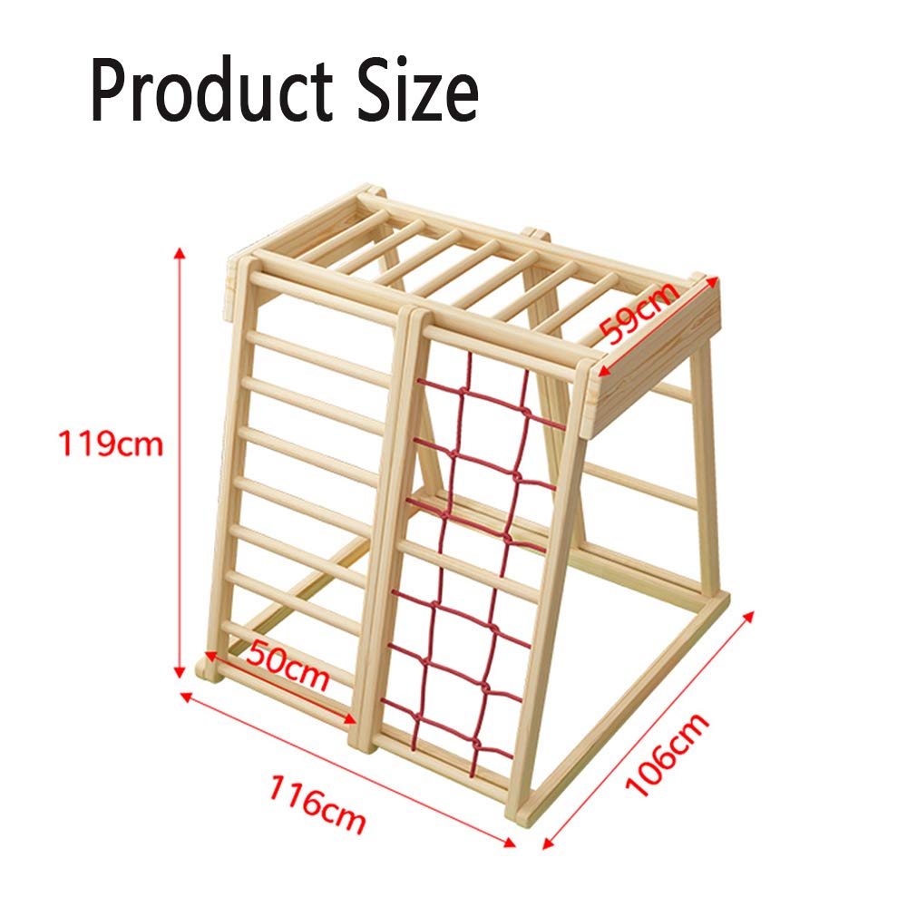 HSJCZMD Wooden Climbing Frame,Kids Climbing Wall,Indoor Climbing Holds ...