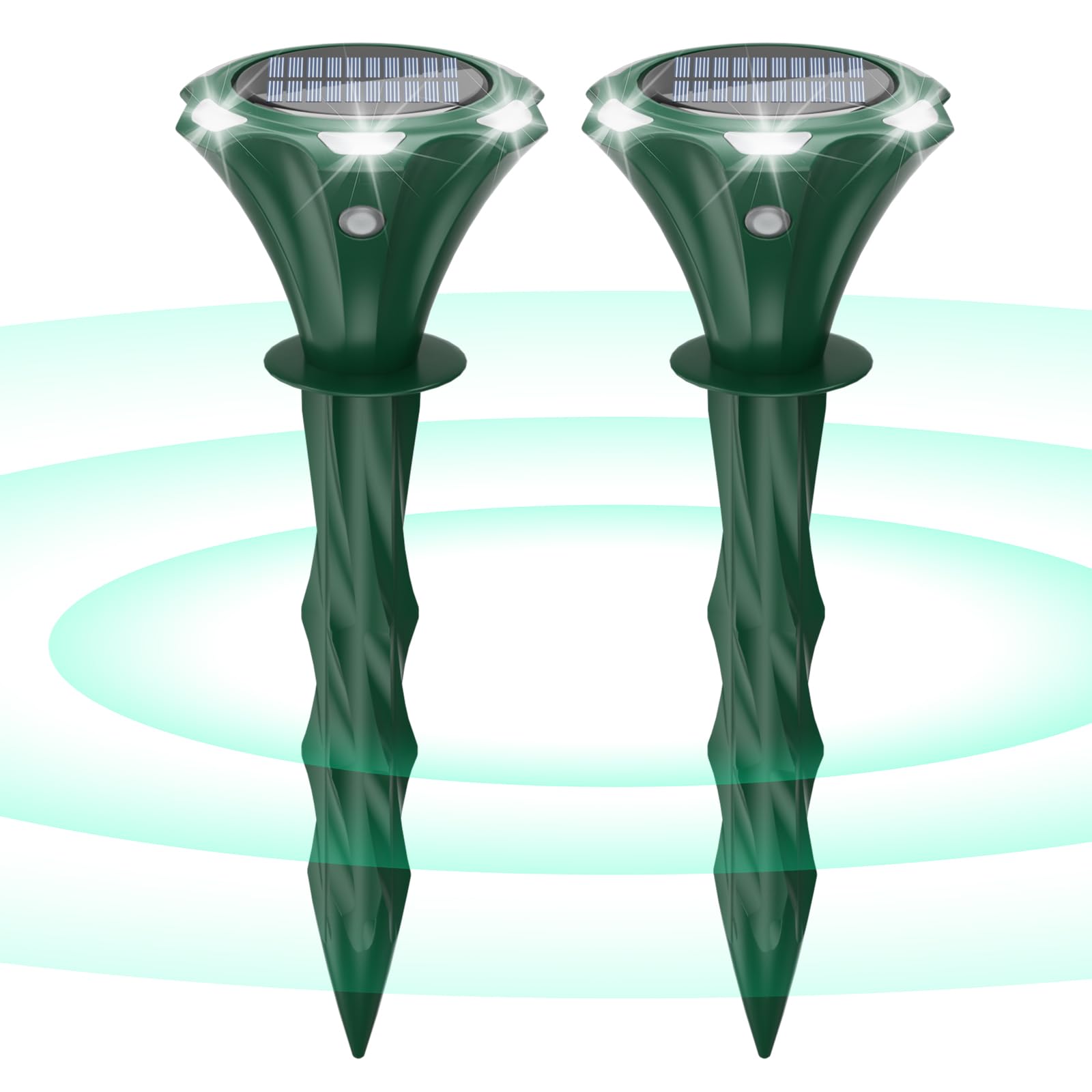 Amazon.com: Mole Repeller Solar Powered 2 Pack, Waterproof Motion ...