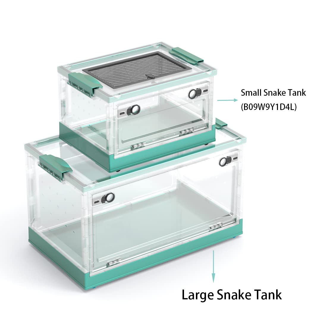 Large Snake Reptile Tank Amphibians Habitat Cages Sliding Screen Top ...