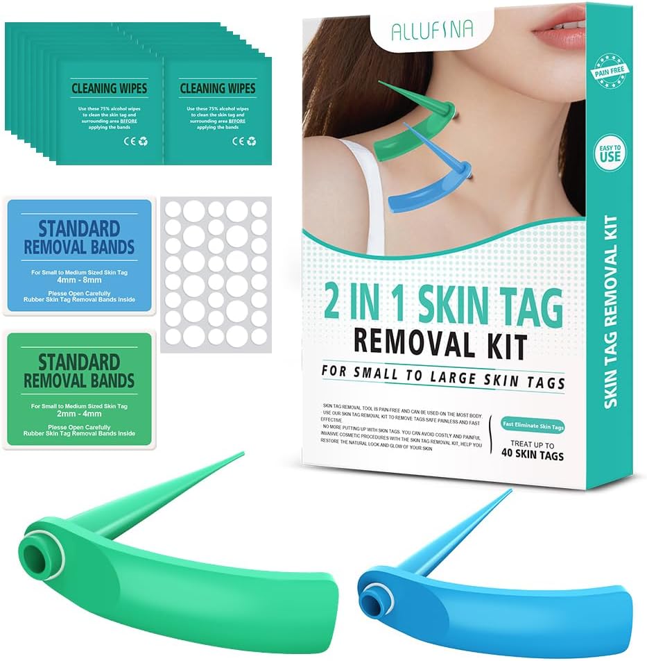 Skin Tag Remover, 2-in-1 Skin Tag Removal Kit with 40 Micro and Regular ...