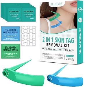 Safe Skin Tag Remover Kit - Professional 2-in-1 Mole Removal Tool for ...