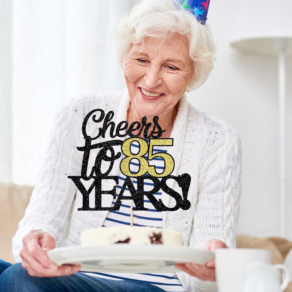 Snapklik.com : Klionjor Happy 85th Birthday Cake Topper Cheers To 85 ...