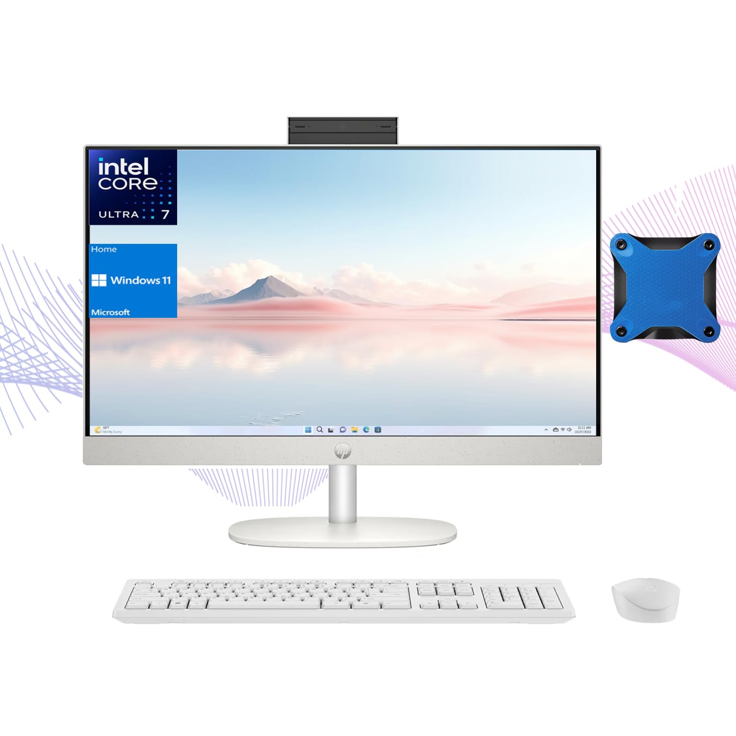 Amazon.com: HP Essential All-in-One Desktop, 27" FHD Touchscreen, Intel ...