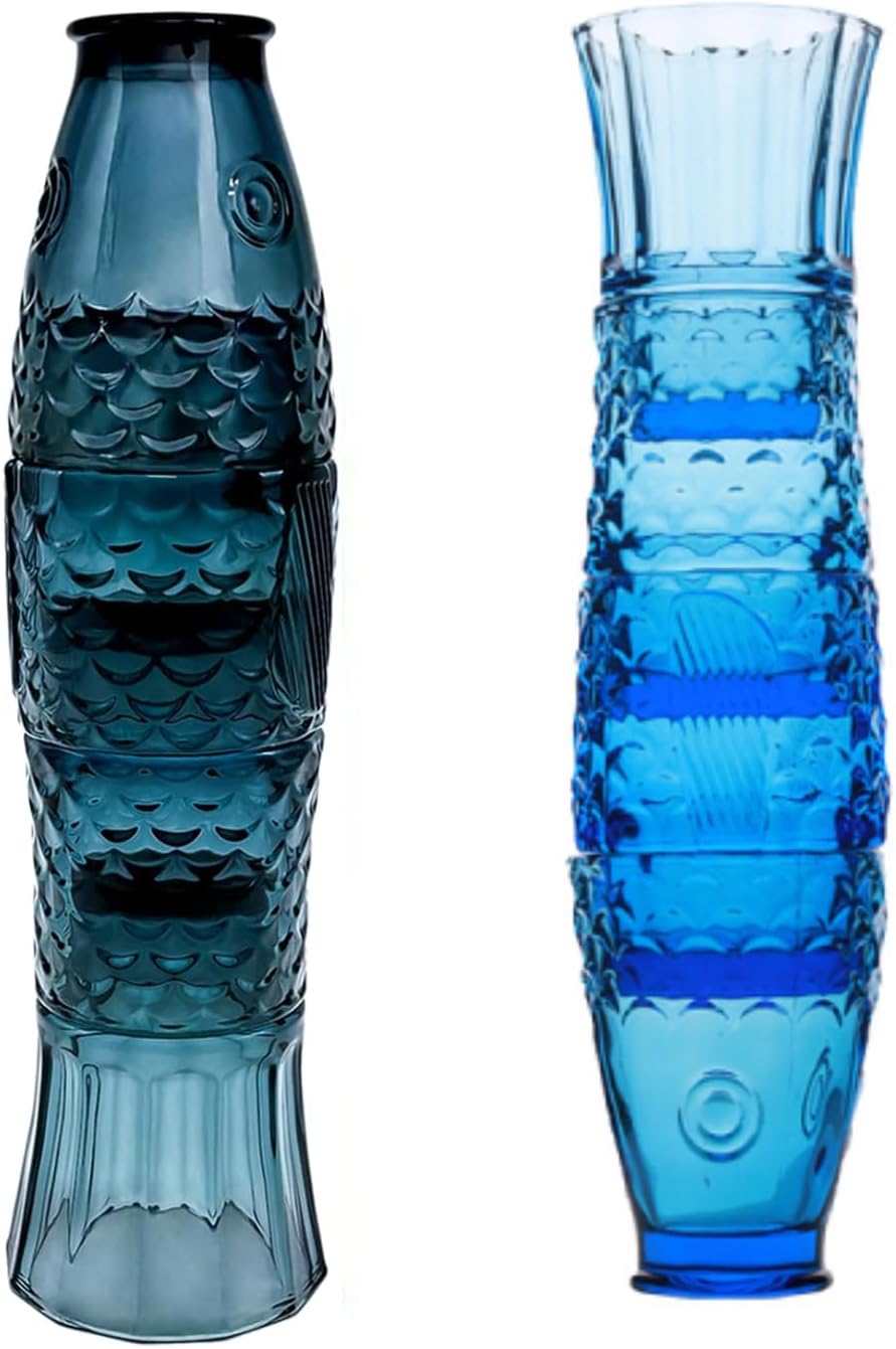 Amazon.com | Bundle of Lipitaley Koi Fish Design Drinking Glasses ...