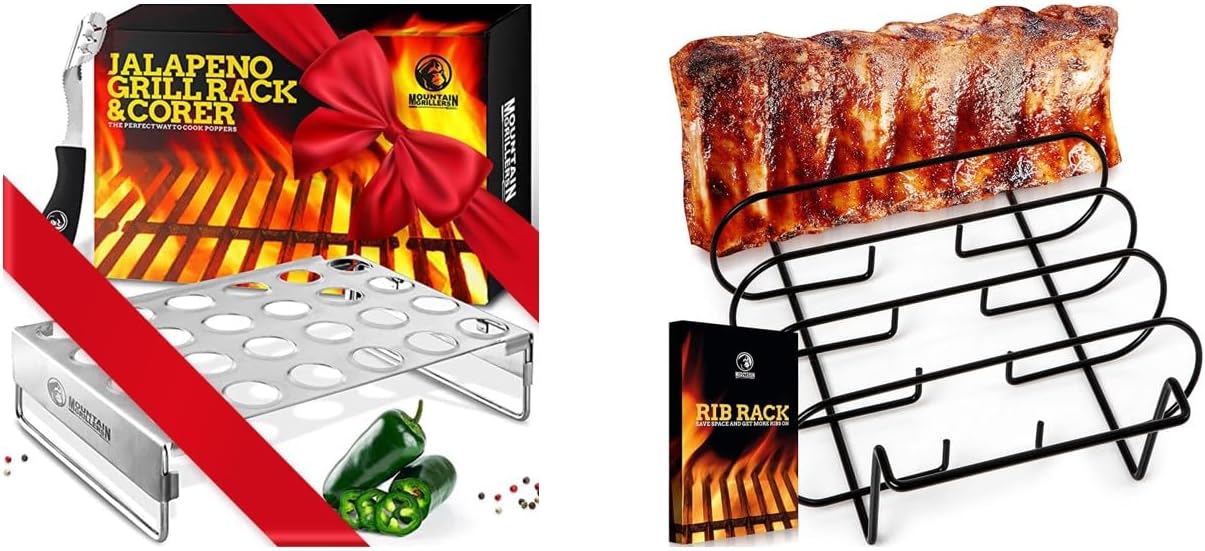 Amazon.com : MOUNTAIN GRILLERS 24 Hole Pepper Rack and Tray with Core ...