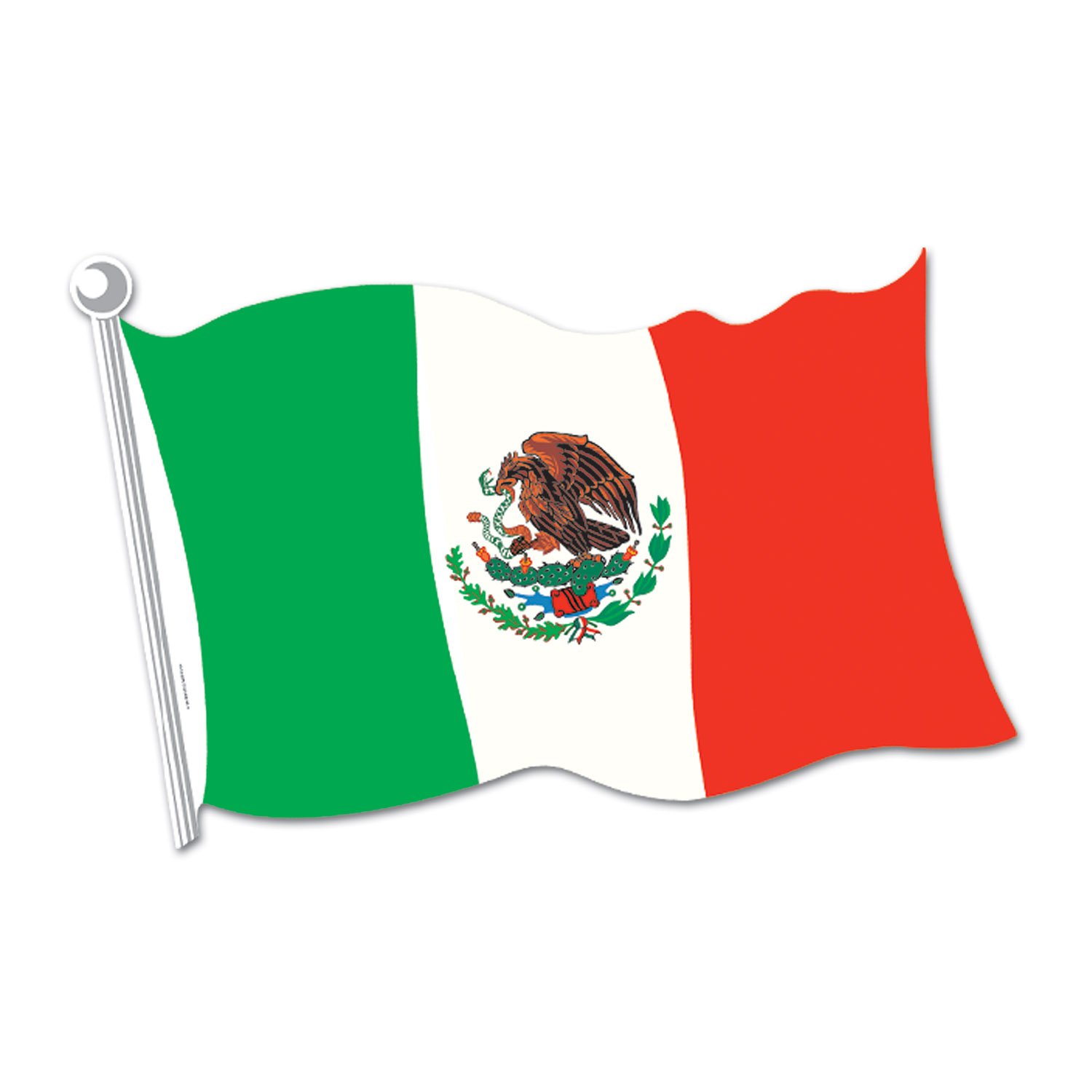 Mexican Flag Waving Clipart