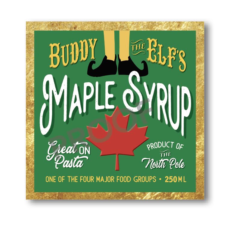Amazon.com: BUDDY the Elf's SYRUP STICKER 2.4"x2.4" | Easy-to-peel ...