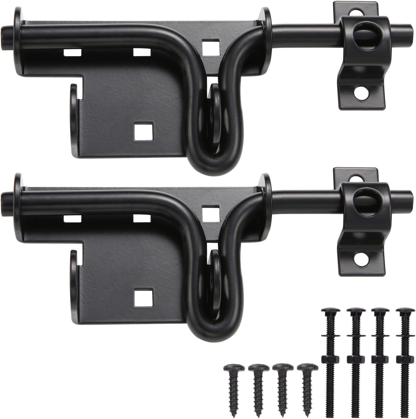 Snapklik.com : Black Heavy Duty Slide Bolt Gate Latch