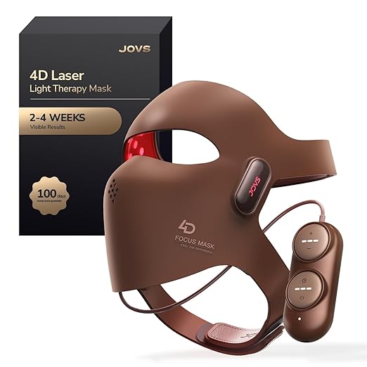 Amazon.com: JOVS 4D Laser Therapy Mask for Face, LED Red Light Therapy Face Mask with 4 ...