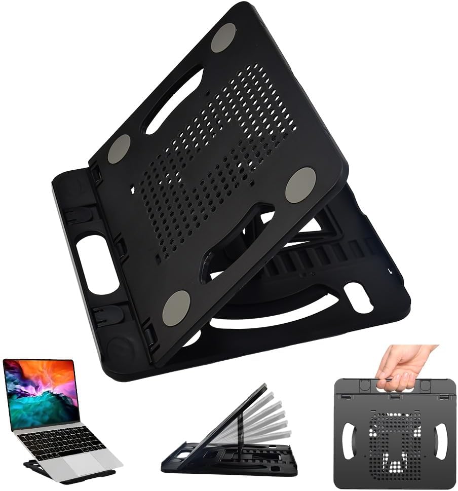ADERTOS Adjustable Laptop Stand - Ergonomic Riser With Ventilated ...