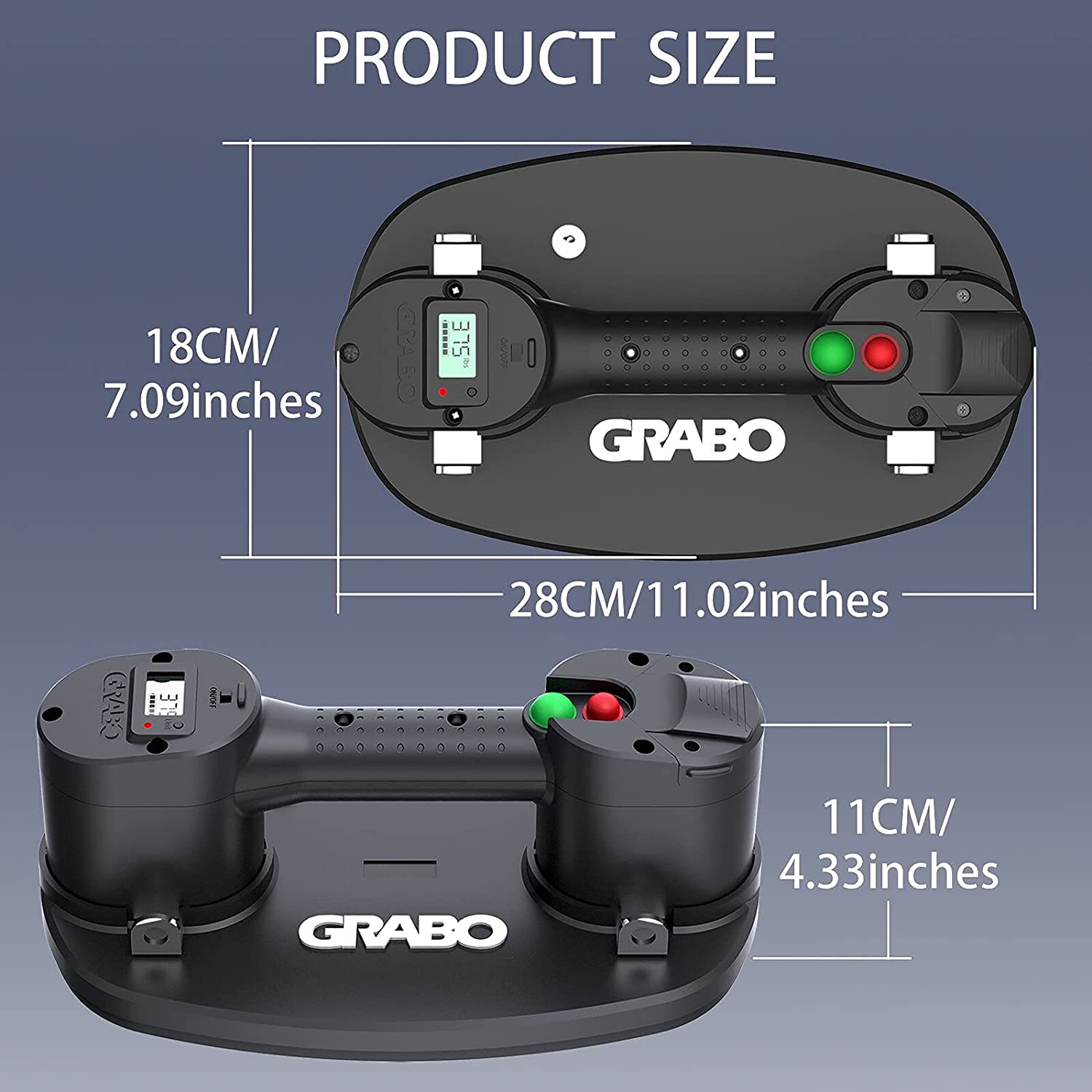 GRABO PRO-LIFTER 20. Max lifting load 375lbs (170kg). Lifts: Stone ...