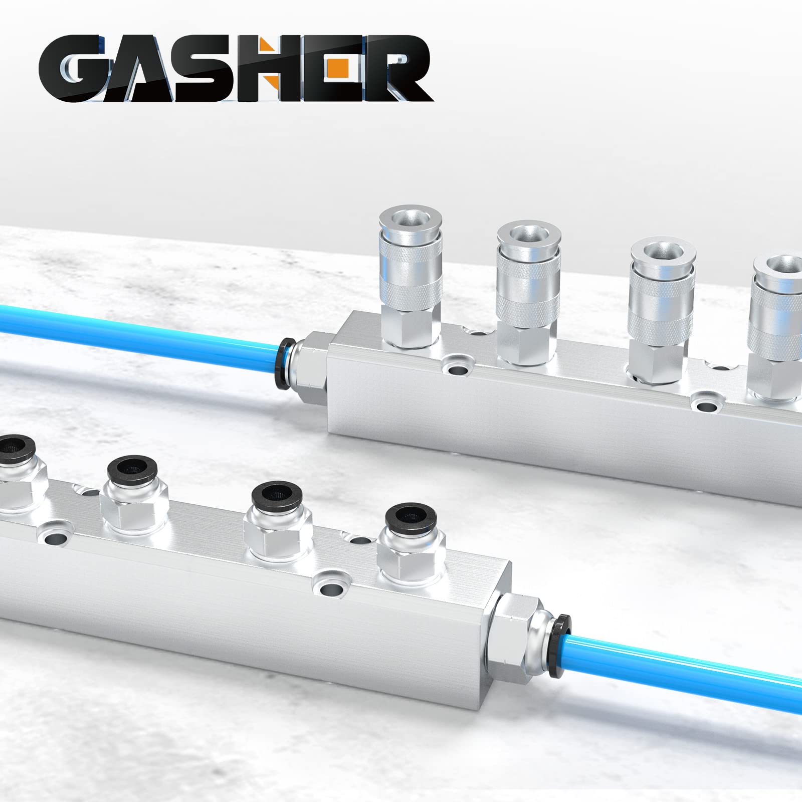 Snapklik.com : 1PCS Aluminum 10 Way 12 Port Pneumatic Manifold Air ...