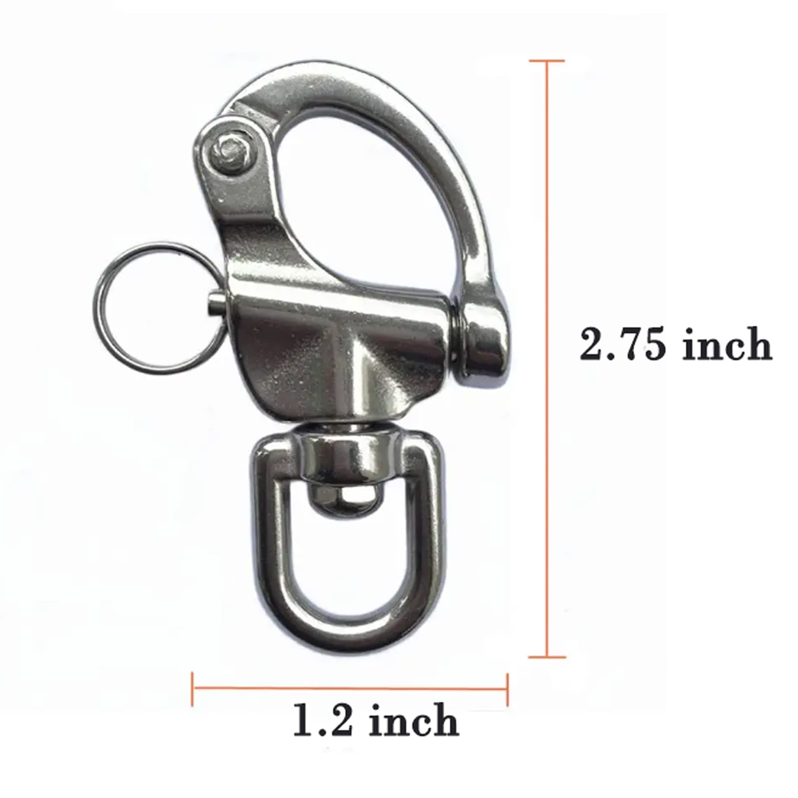 Snapklik.com : 4 Pack Swivel Eye Snap Shackle, Quick Release 316 ...