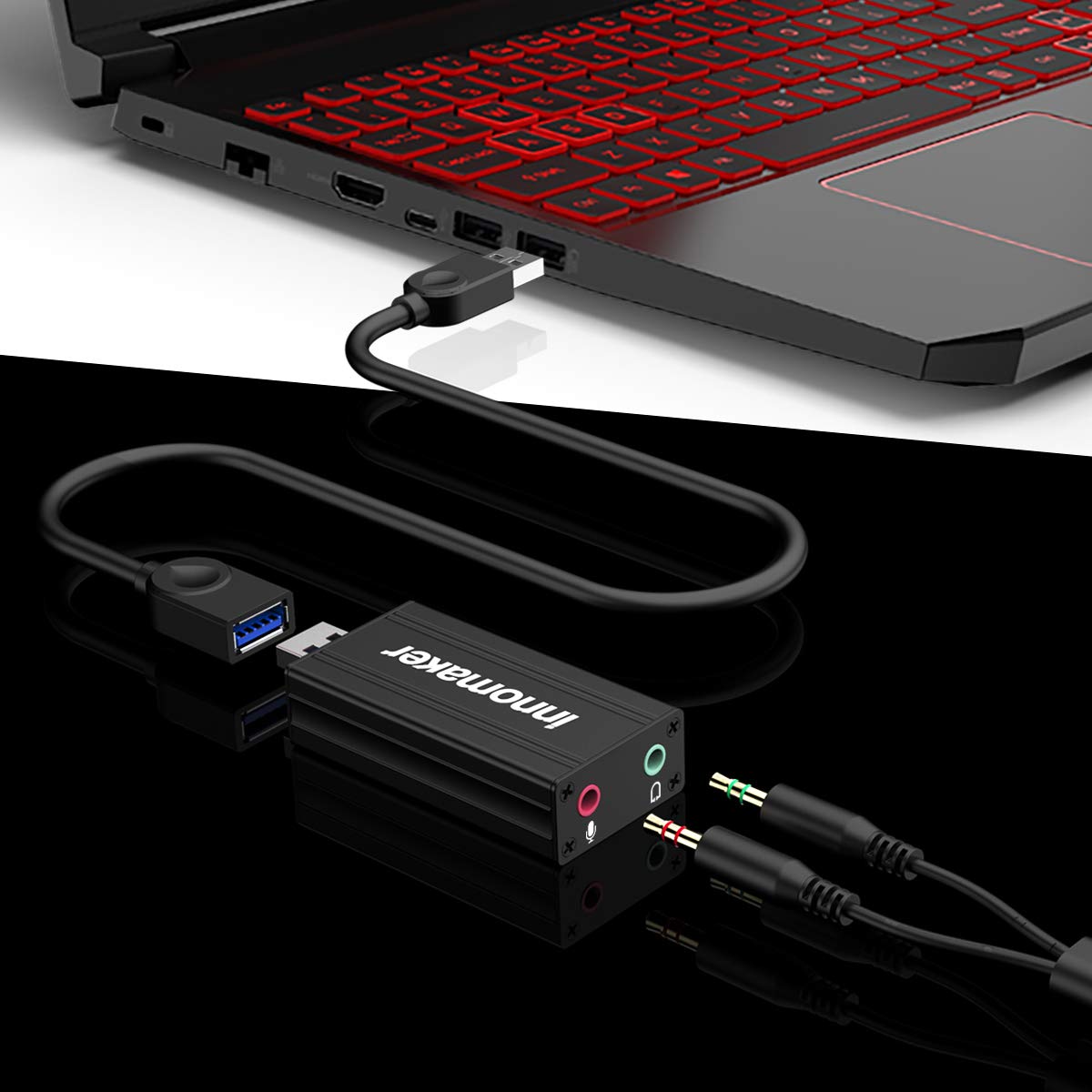 InnoMaker USB DAC Sound Card PCM2912 External Stereo HiFi Audio Card ...