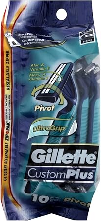 Amazon.com: Gillette CustomPlus Pivot Disposable Razors - 10 ct ...