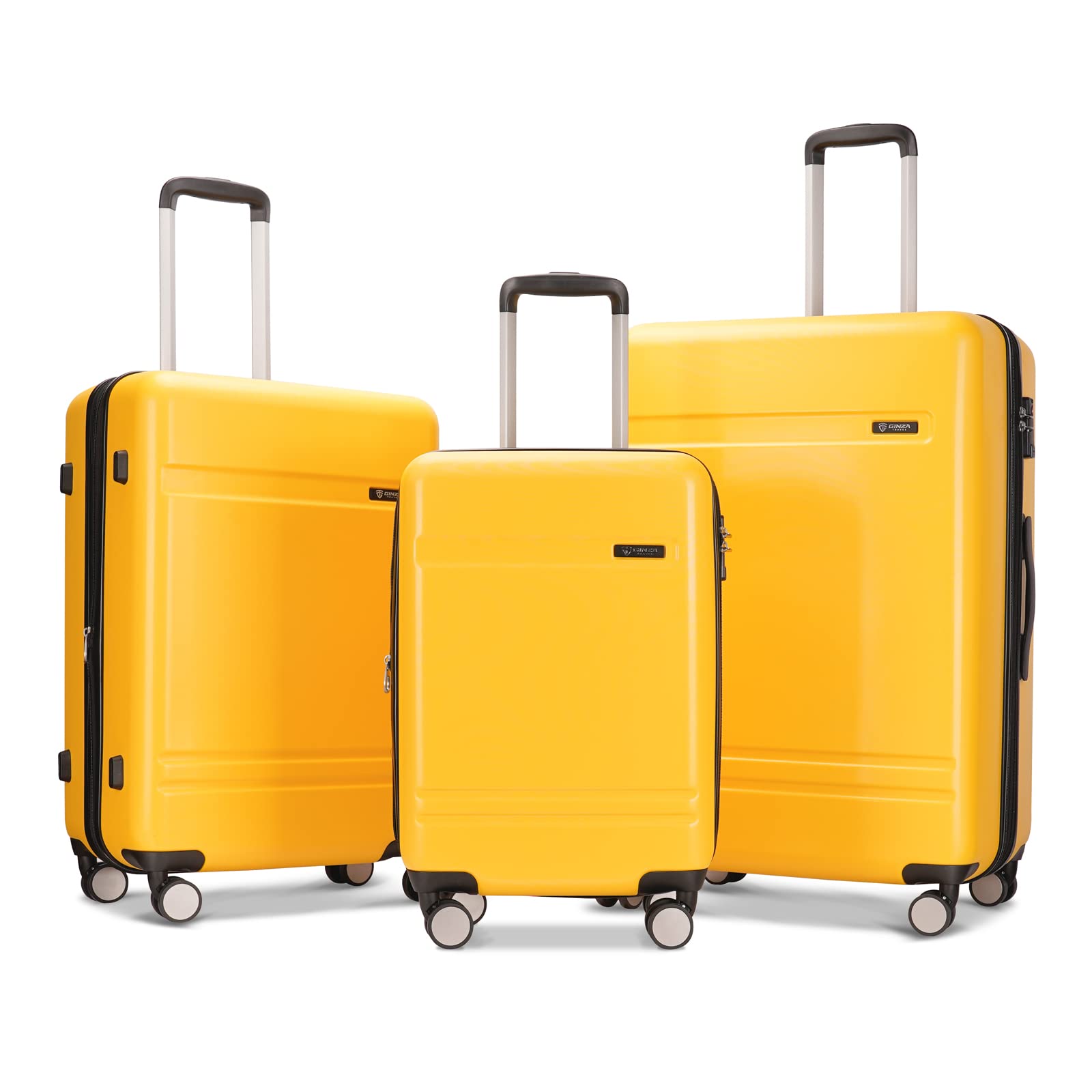 PRIMICIA GinzaTravel 3-Piece Luggage Sets Expandable Suitcases with 4 ...