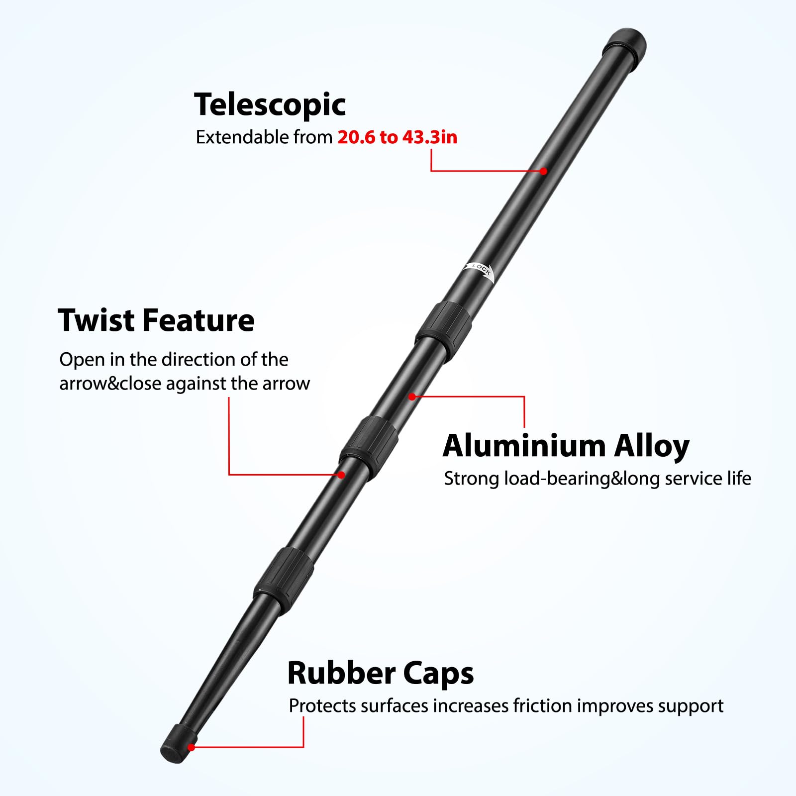 Snapklik.com : Telescoping Hood Prop Rod, 20 To 43 Inch Engine Support ...