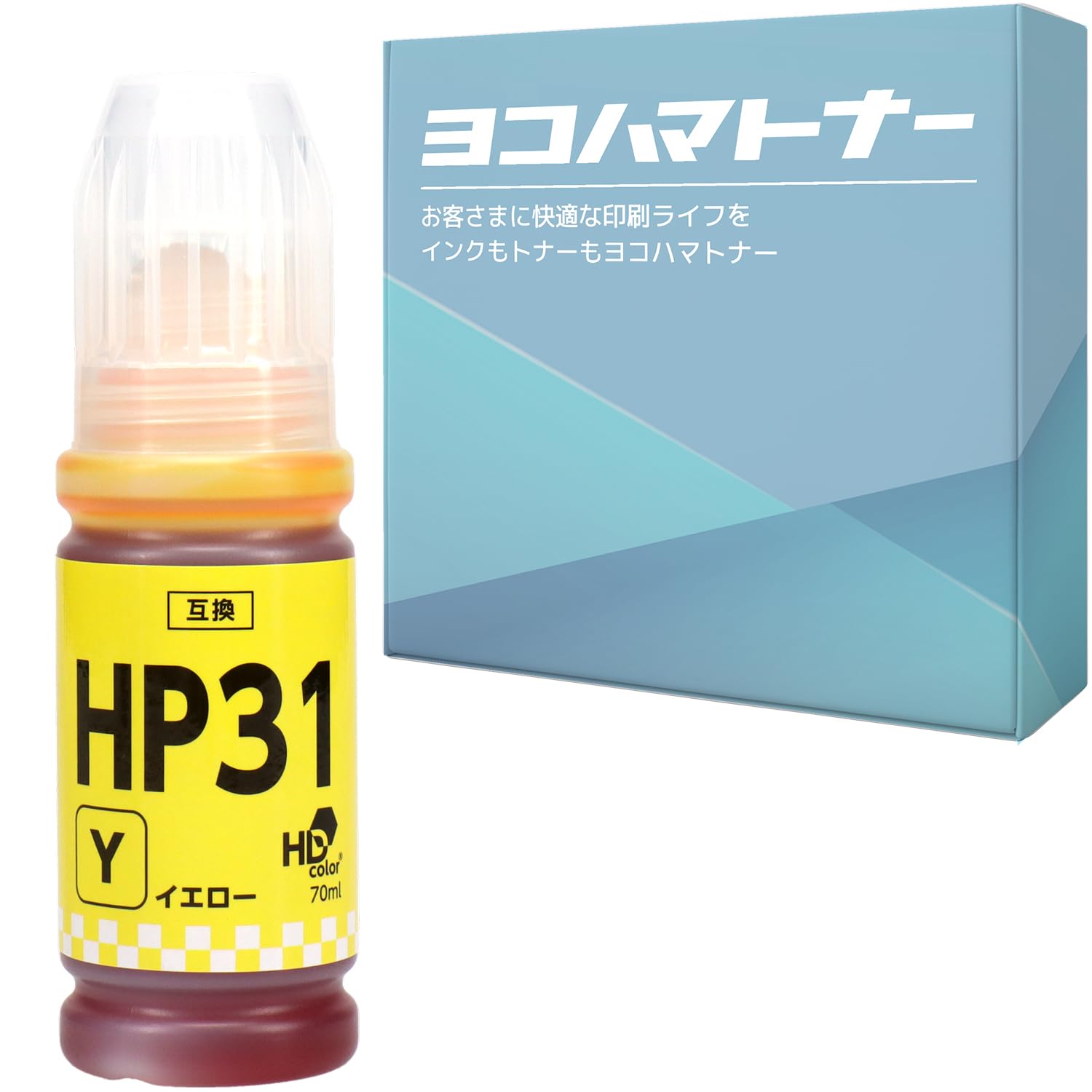 Amazon.co.jp: 【横トナ】HP用 HP31/32シリーズ HP31 イエロー 単品 互換インクボトル 染料インク 純正品と同容量 ...