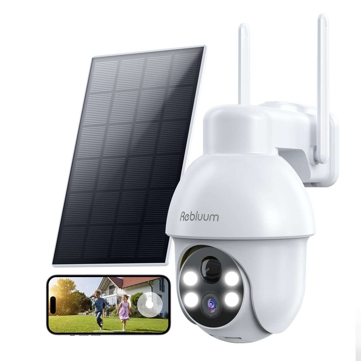 Rebluum Security Camera Wireless Outdoor,2K Solar Security Camera ...