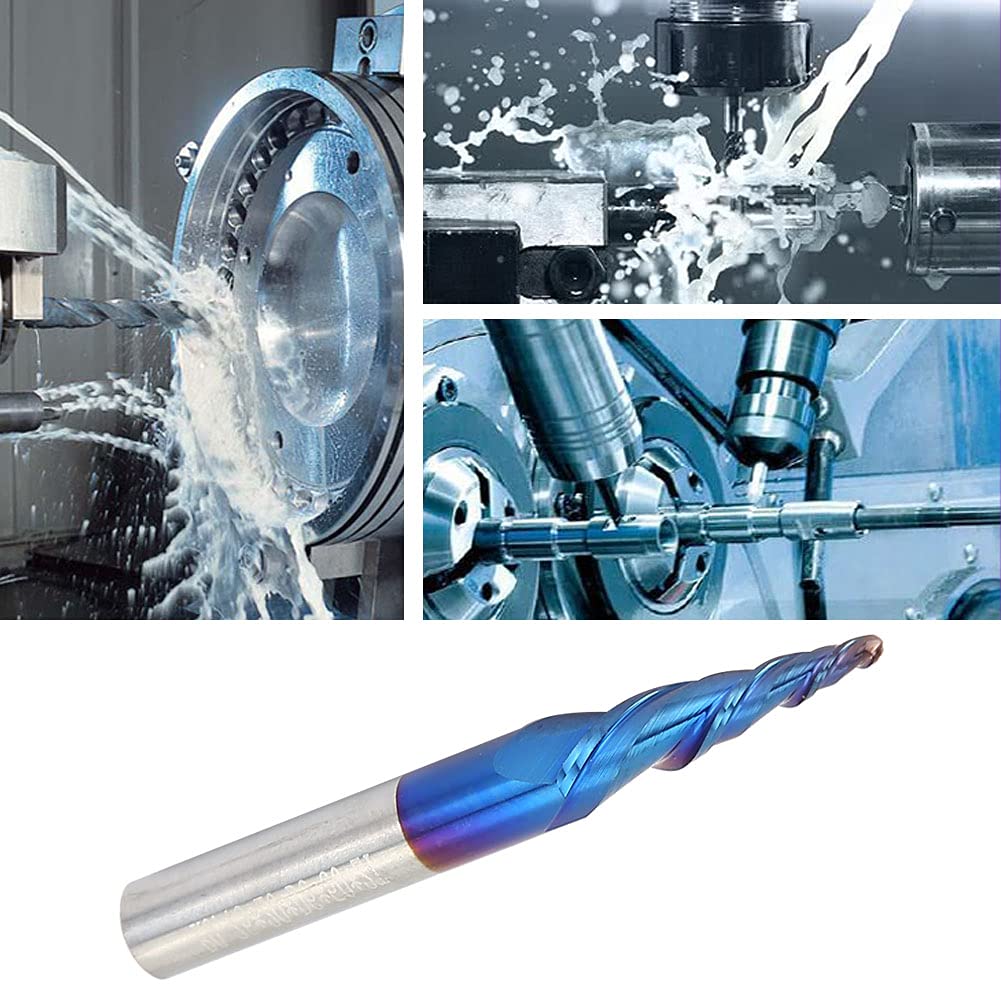 Blue Super Hard Coating HRC55 Tungsten Solid Carbide Coated Tapered ...
