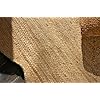 DECORAM WORLD Tapis festonné carré en jute naturelle de qualité ...